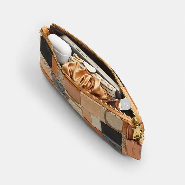 Coach Plaza Bag 25 With Patchwork - Brass/Brown Multi | Editorialist